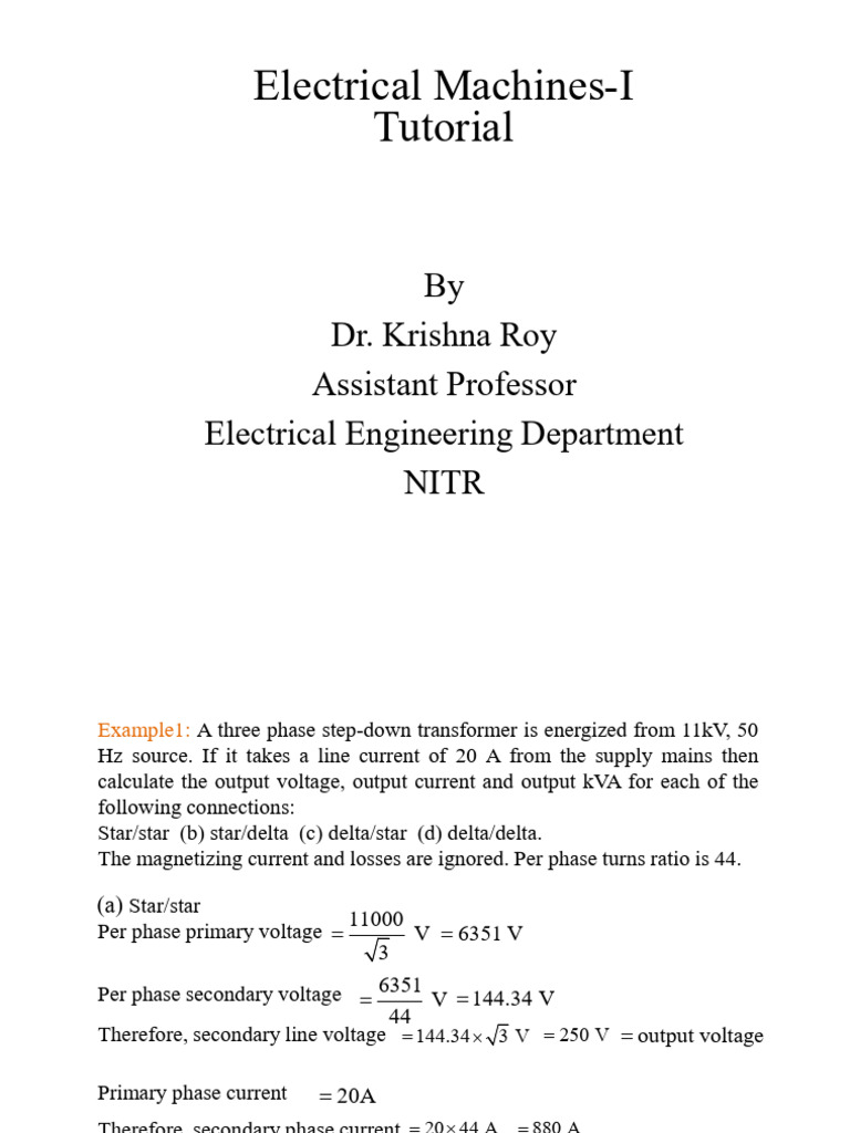 Three Phase Transformer - Tutorial - 15.09.2023 | PDF | Transformer ... Three Phase Transformer - Tutorial - 15.09.2023 | PDF | Transformer ...
