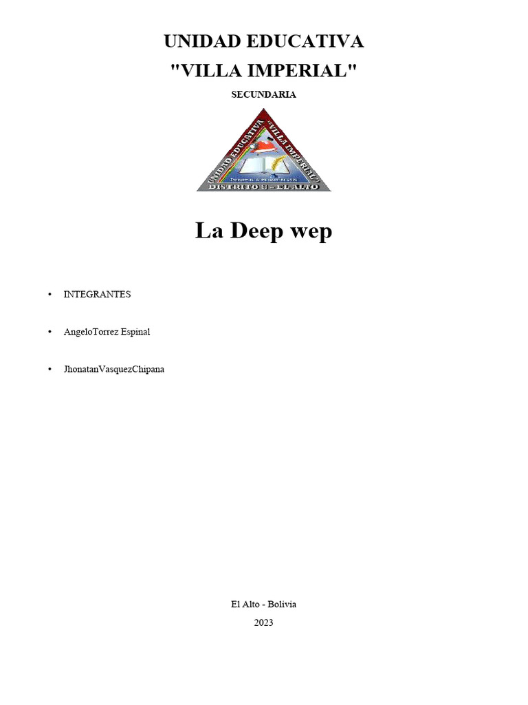 Monografia Deep Wep | PDF