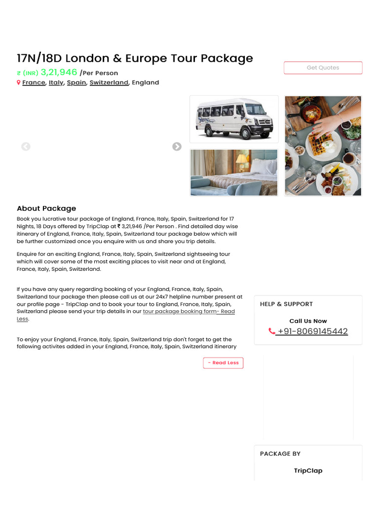 Tour Package | PDF | Madrid | Barcelona