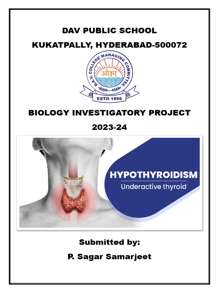 Biology Investigatory Project On Hypothyroidism | PDF | Thyroid ...