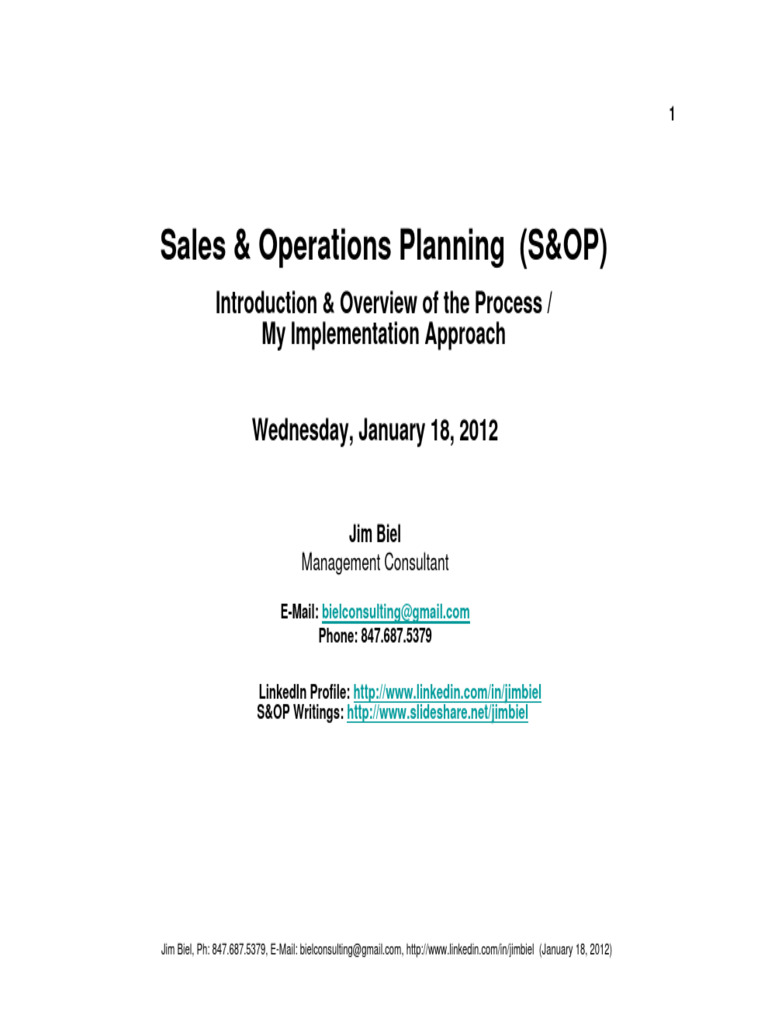 Sop Overview Intro Implementation Approach | PDF | Business | Business ...