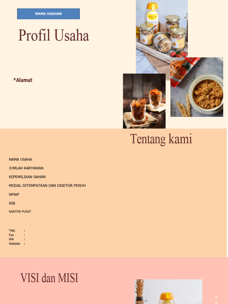 Contoh Format Profil IKM | PDF