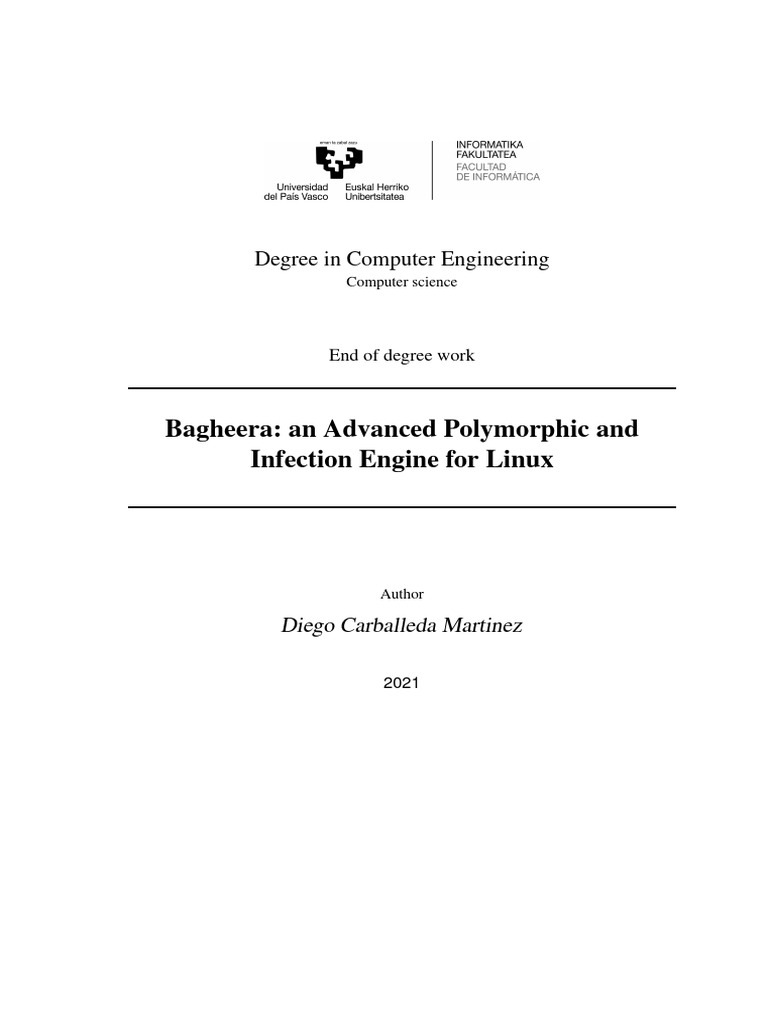 Bagheera - An Advanced Polymorphic and Infection Engine For Linux | PDF | Computer Virus ...