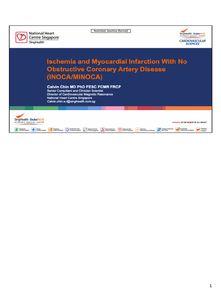 Minoca and Inoca | PDF | Coronary Artery Disease | Coronary Circulation