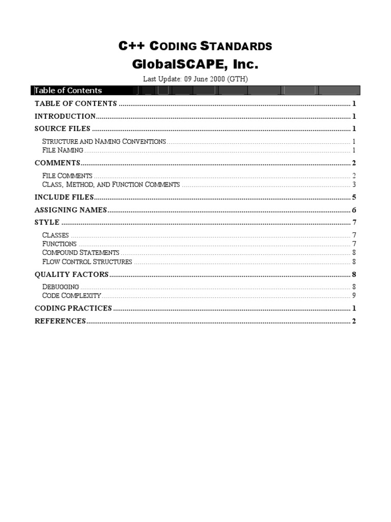 C Coding Standards Pdf Class Computer Programming Subroutine 5379
