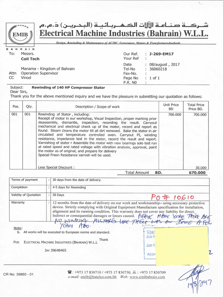 Approved Quotation | PDF