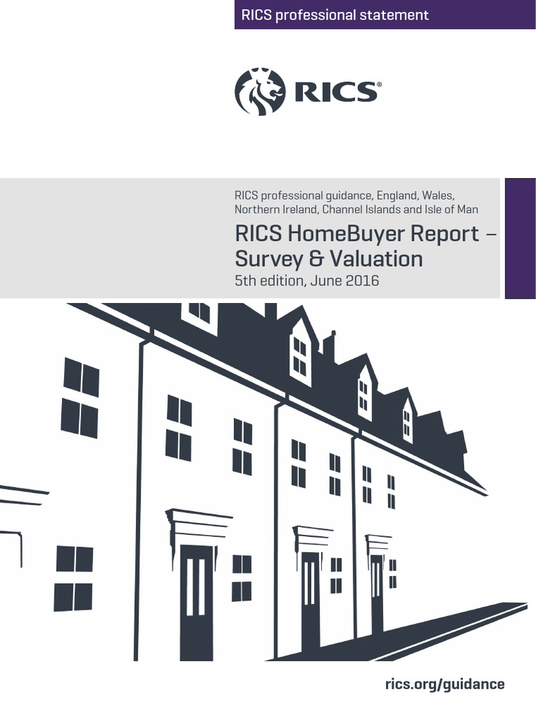 RICS Homebuyer Report Survey Valuation Professional Statement 5th ...