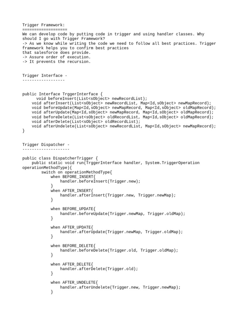 Trigger Framework | PDF | Software Development | Systems Engineering