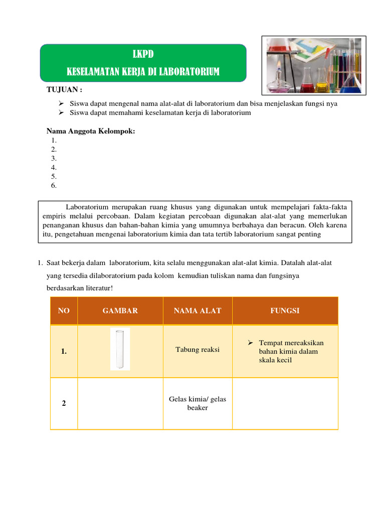 Keselamatan Kerja Di Lab | PDF | Sains & Matematika