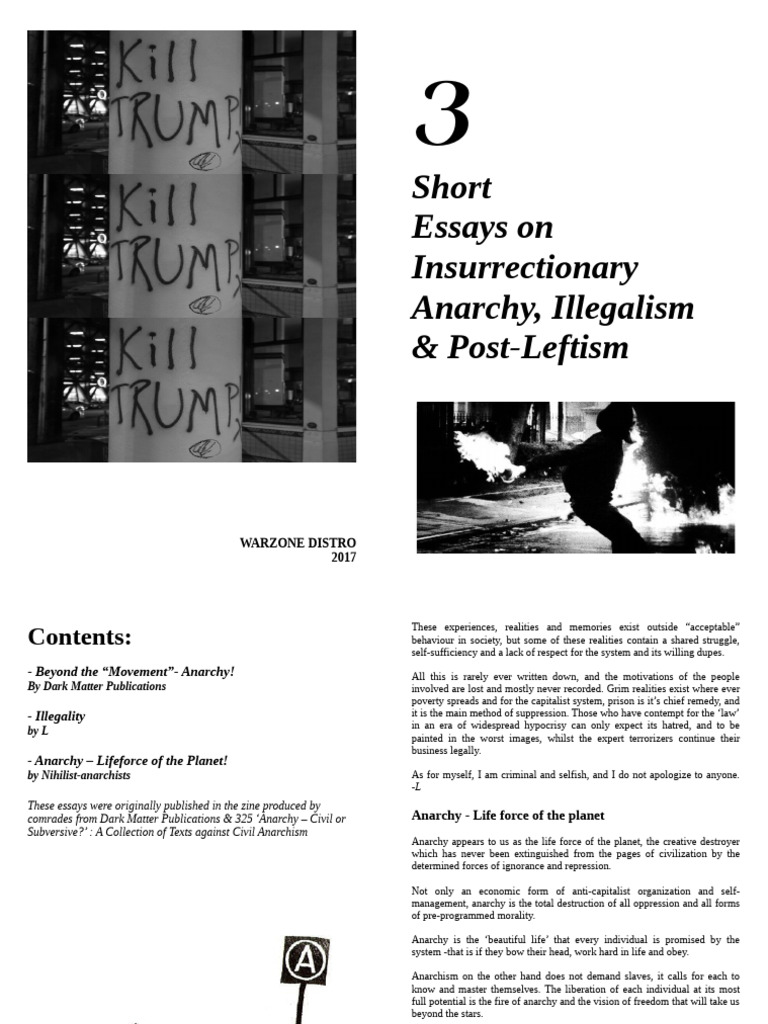 Essays on Insurrectionary Anarchy | PDF | Anarchism | Ideologies