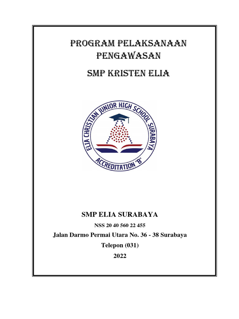Program Pengawasan SMP Kristen Elia | PDF | Karier & Perkembangan ...