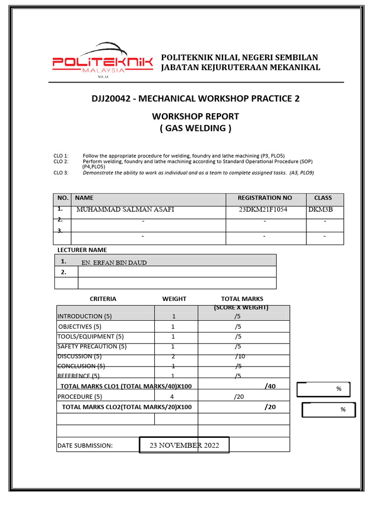 Report Gas Politeknik | PDF | Welding | Construction