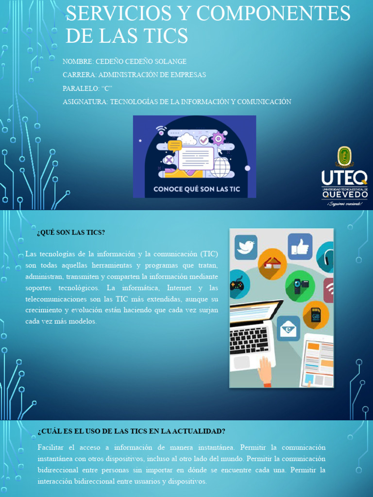 Servicios y Componentes de Las Tics | PDF | Tecnología de información y ...