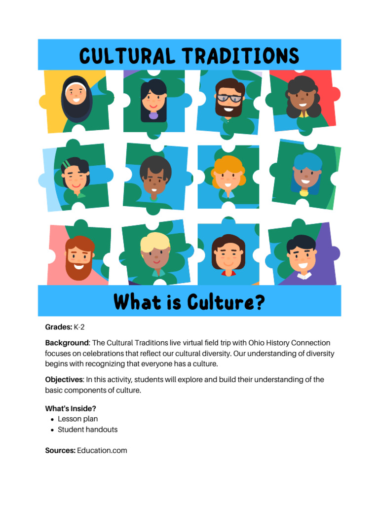 Exploring Cultural Traditions in Class | PDF | Classroom | Lesson Plan
