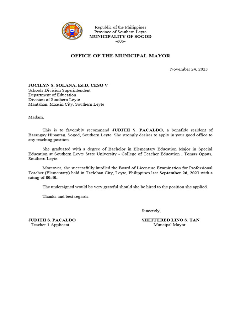 Secretary Appointment Letter | PDF