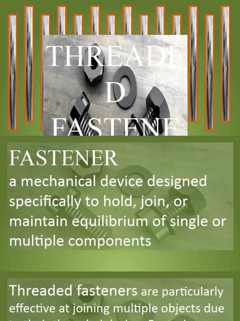 Threaded Fasteners | PDF