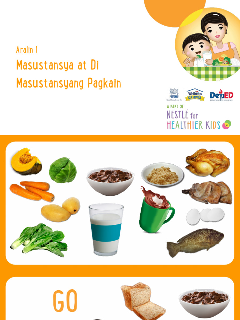 Aralin 1 - Masustansya at Di Masustansyang Pagkain | PDF Aralin 1 - Masustansya at Di Masustansyang Pagkain | PDF