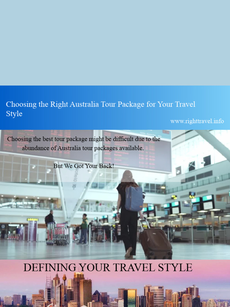 Right Australia Tour Package | PDF | Cooking, Food & Wine