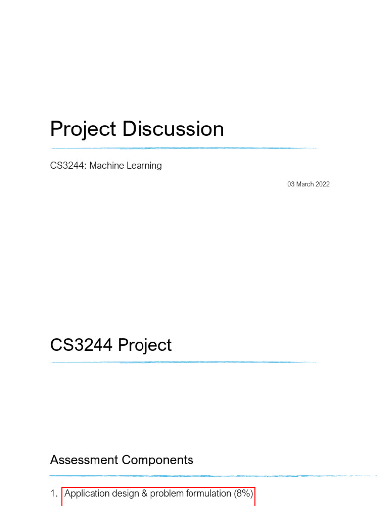 CS3244 (2120) - Project Discussion 1 - Overview | PDF | Machine ...