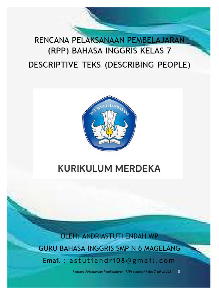Rencana Pelaksanaan Pembelajaran (RPP) Bahasa Inggris Kelas 7 ...