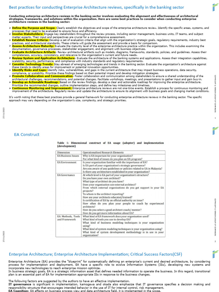 Enterprise Architecture | PDF | Enterprise Architecture | Systems Science