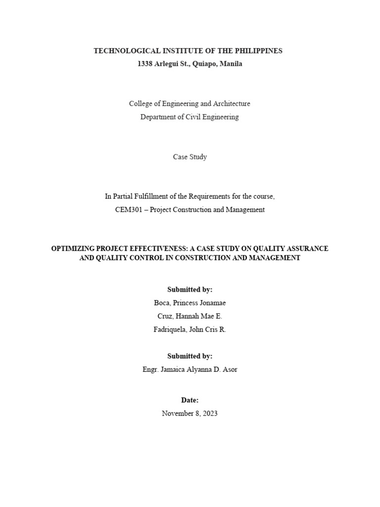 Optimizing Construction Quality Assurance | PDF | Iso 9000 | Quality Assurance