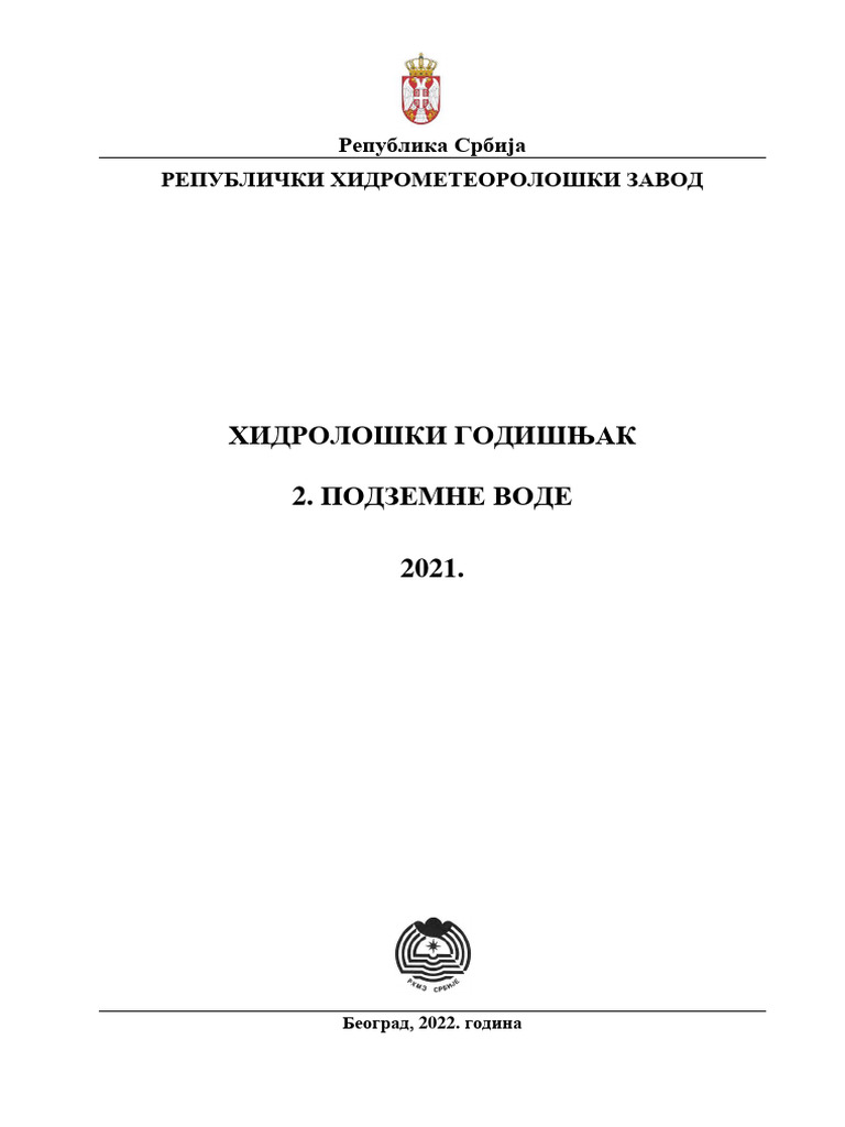 Podzemne Vode 2021 | PDF