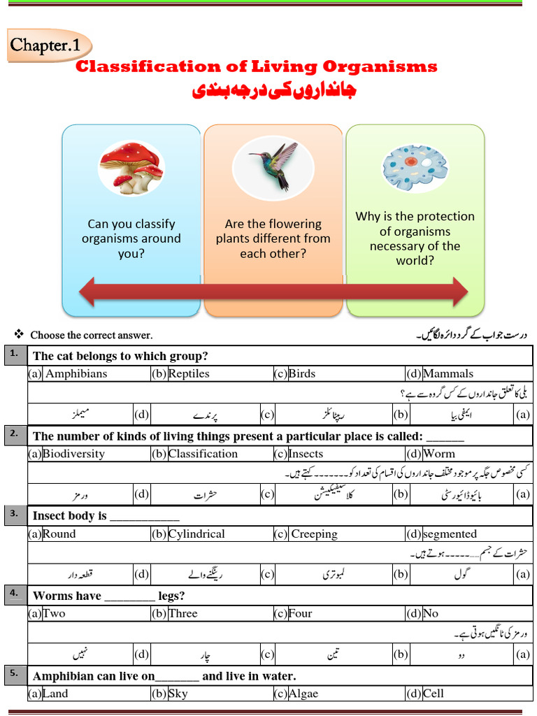 Class 5 G. Science Zahid Notes | PDF | Amphibian | Frog