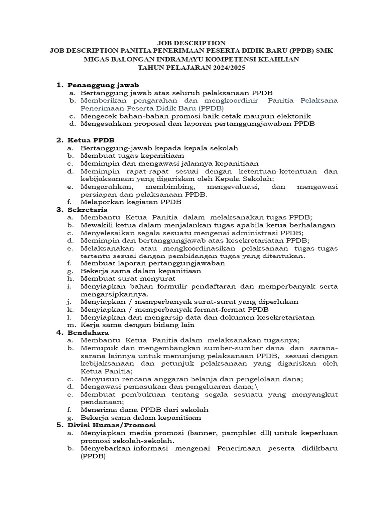 Job Description | PDF