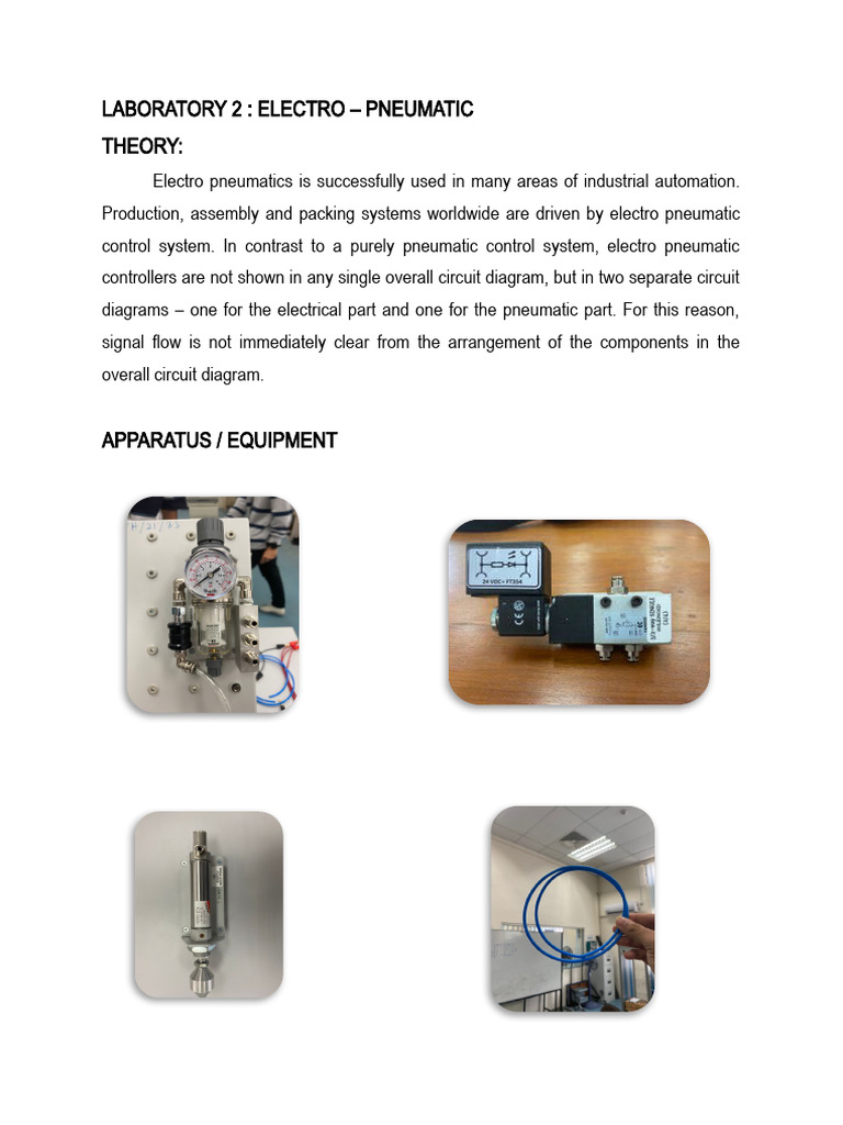 LAB 2 Pnuematic | PDF | Switch | Relay