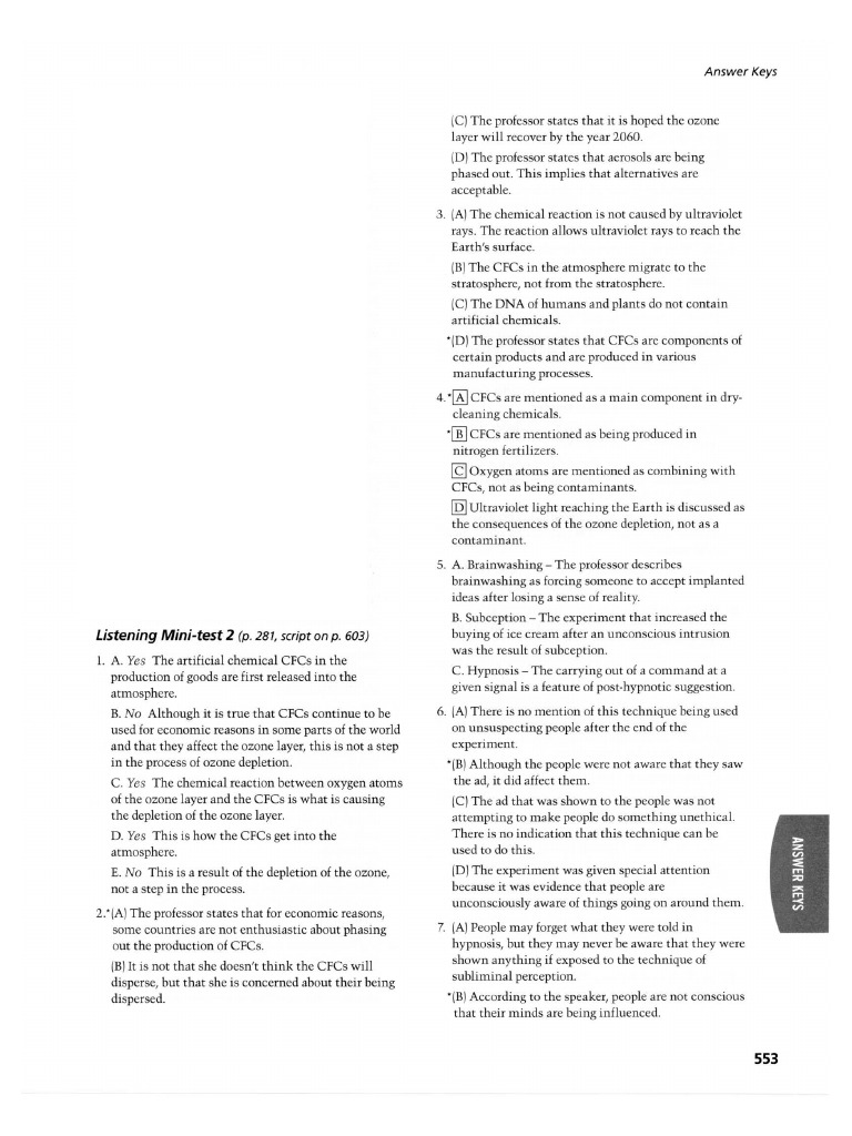 Listening Details Answers and Scripts | PDF