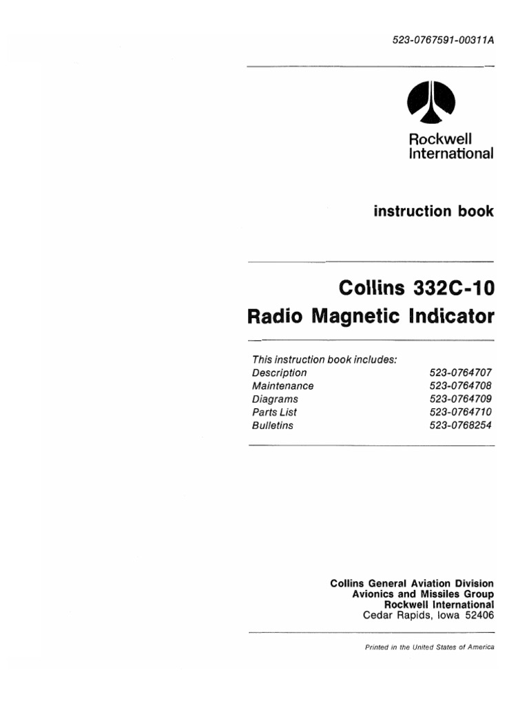 Rmi 332C-10 Collins 523-0767591-003 Rmi 332C-10 | PDF