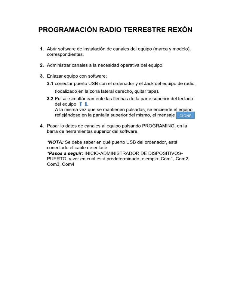 Programación Terrestre Rexón | PDF