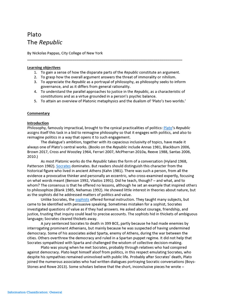 Plato's Republic | PDF | Socrates | Plato