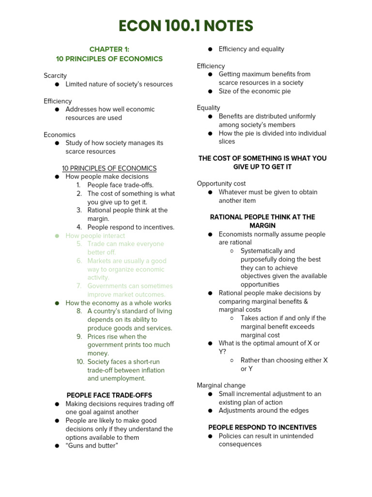 Econ 100.1 Le 1 Reviewer | PDF | Inflation | Demand