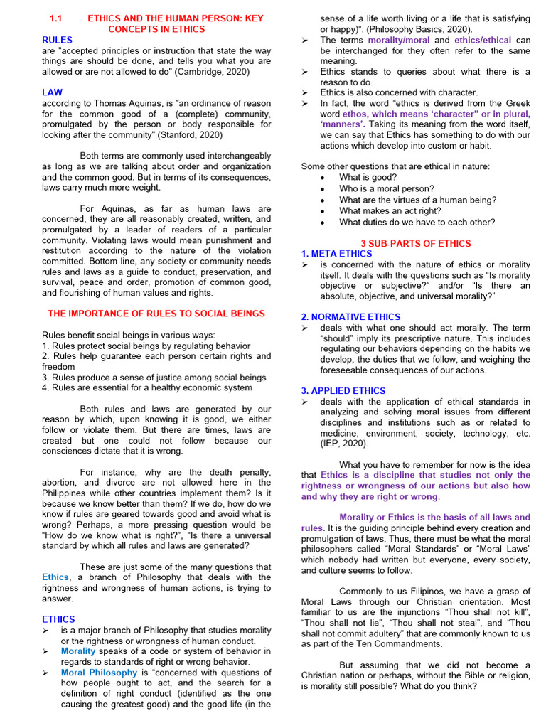 Ethics and Human Conduct Explained | PDF | Morality | Reason