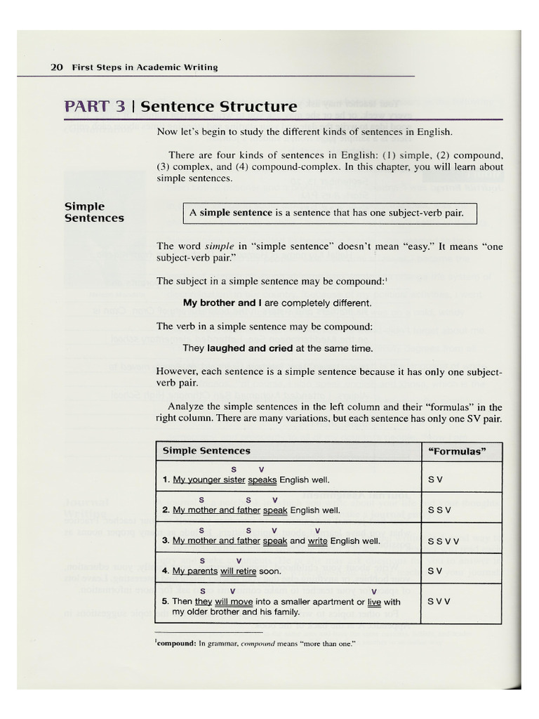 Sentence Structure 1 | PDF