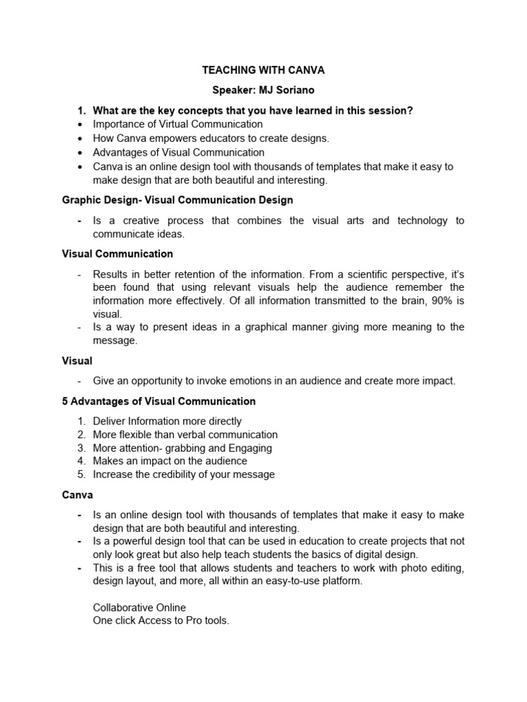 Teaching With Canva Pdf Communication Graphic Design