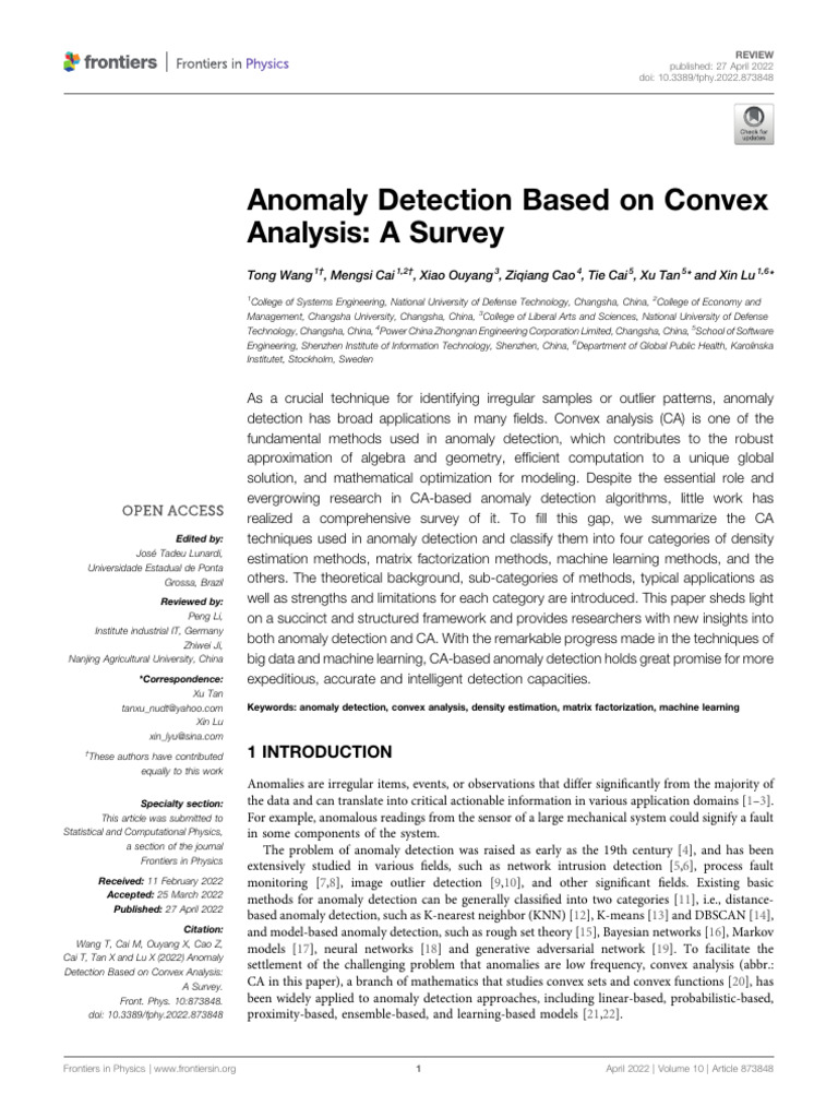 Phát hiện bất thường sử dụng kỹ thuật bao lồi | Download Free PDF | Mathematical Optimization ...