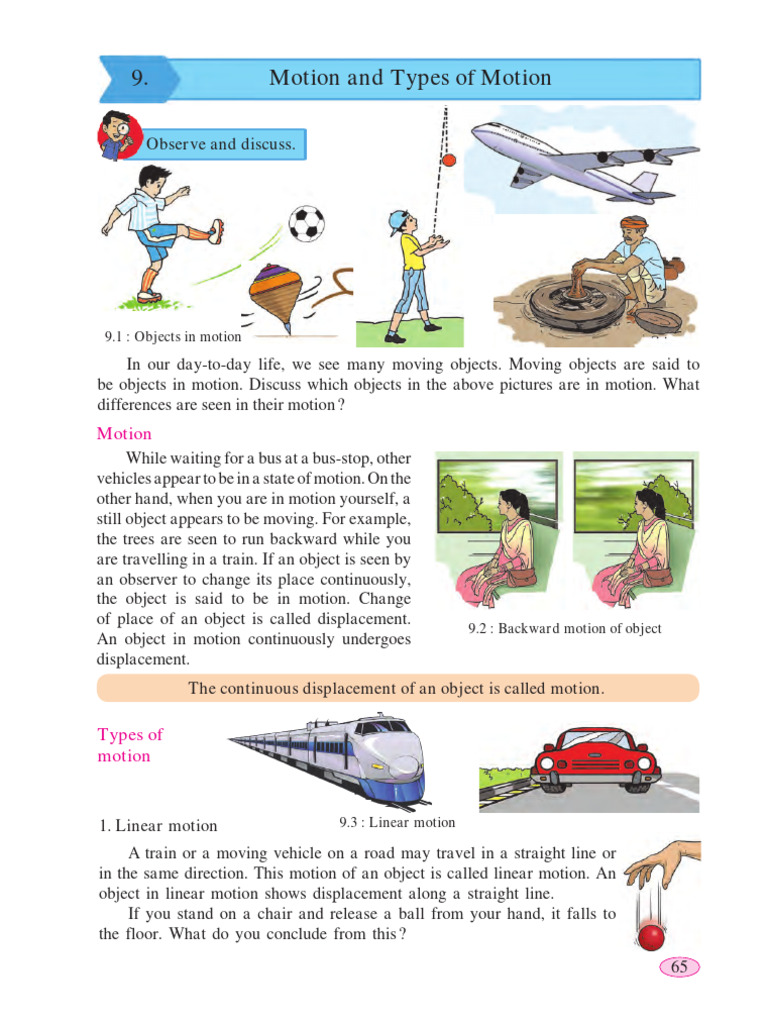 Ch-9 Motion and Types of Motion | PDF | Oscillation | Speed