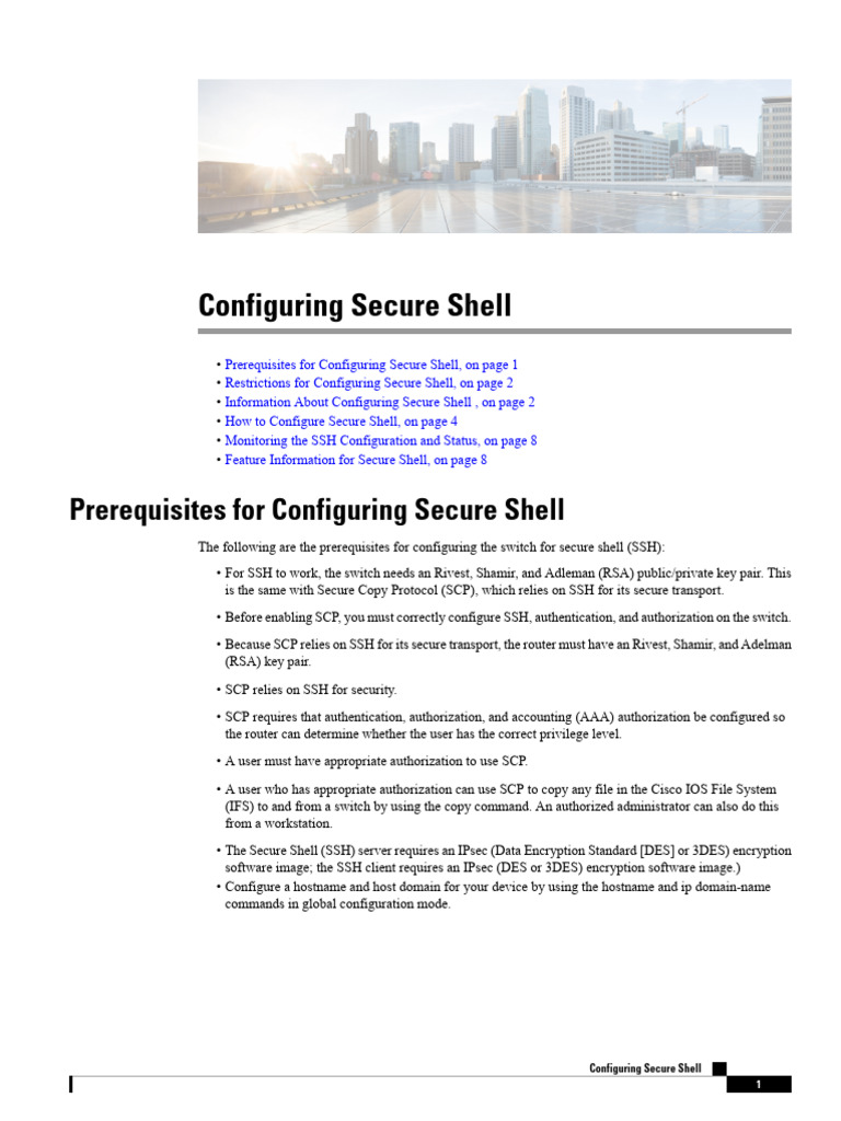 Configuring Secure Shell SSH | PDF | Secure Shell | Encryption