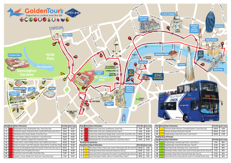 HOHO MAP New Bus Turistico Natale | PDF | London | Transport