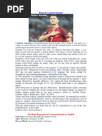 Cristiano Ronaldo: A Football Icon Essay | PDF