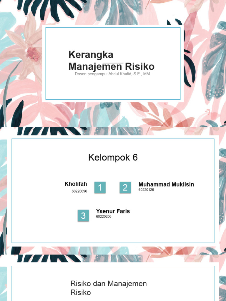 Kerangka Manajemen Risiko - Kel.6 | PDF