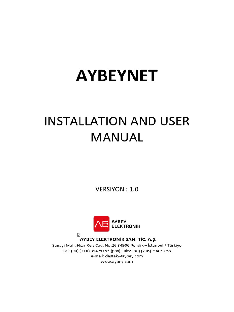 Aybeynet User Manual Rev1 0d Pdf Parameter Computer Programming Menu Computing