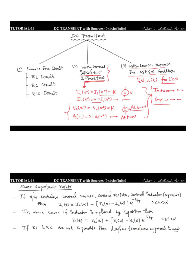 TRANSIENT With Sources For T - 0 | PDF