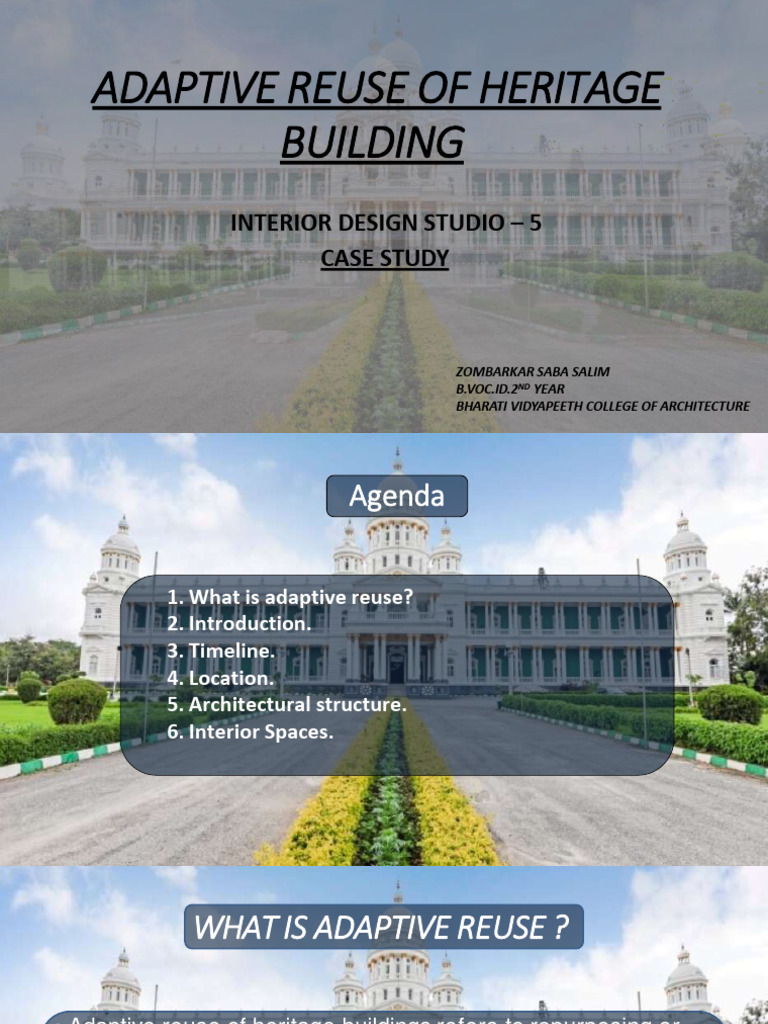 Adaptive Reuse: Lalitha Mahal Hotel Case Study | PDF | Buildings And ...