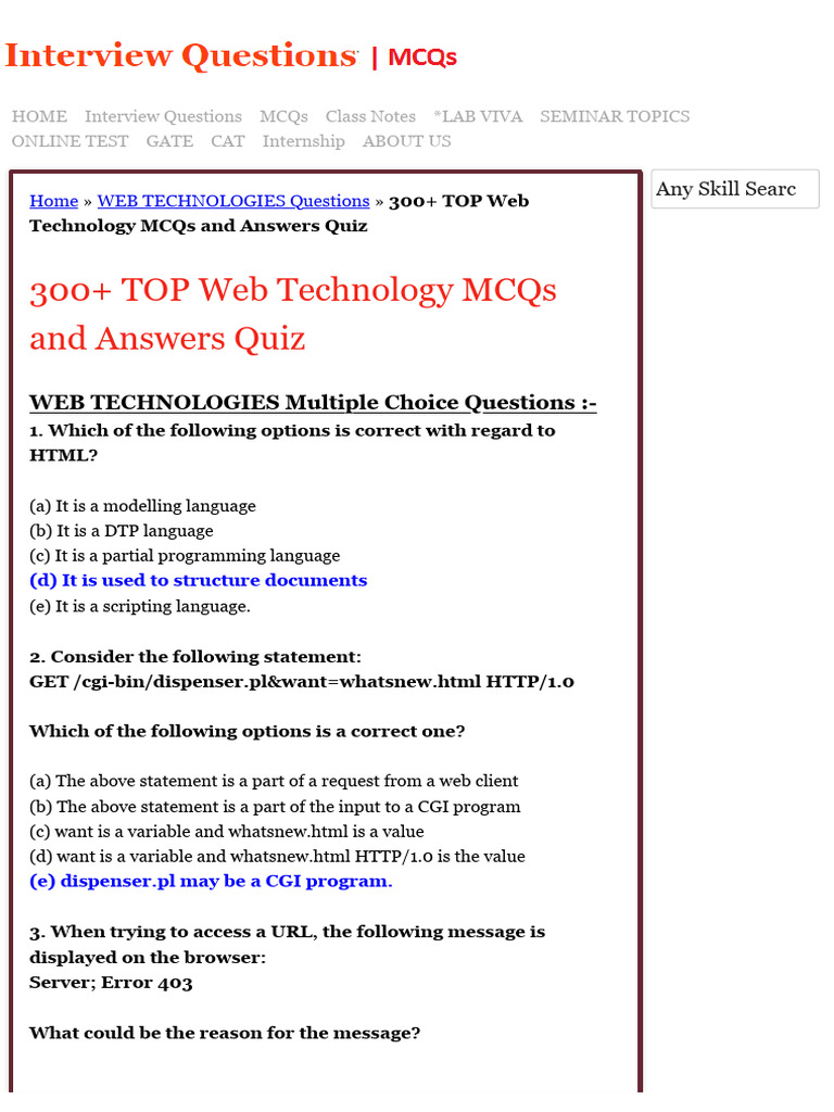 Web Technology | PDF | Html Element | Dynamic Web Page