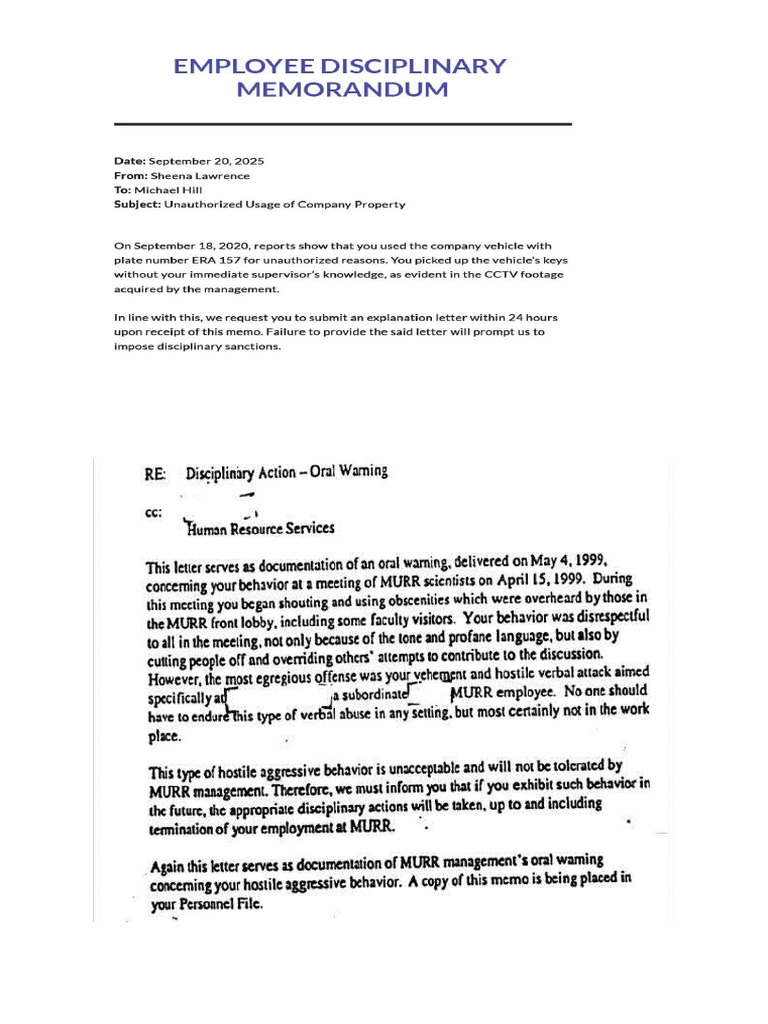 Memo 2 | PDF | Employment | Sick Leave