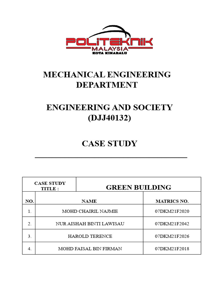 Case Study Engineering Society | PDF | Green Building | Sustainability